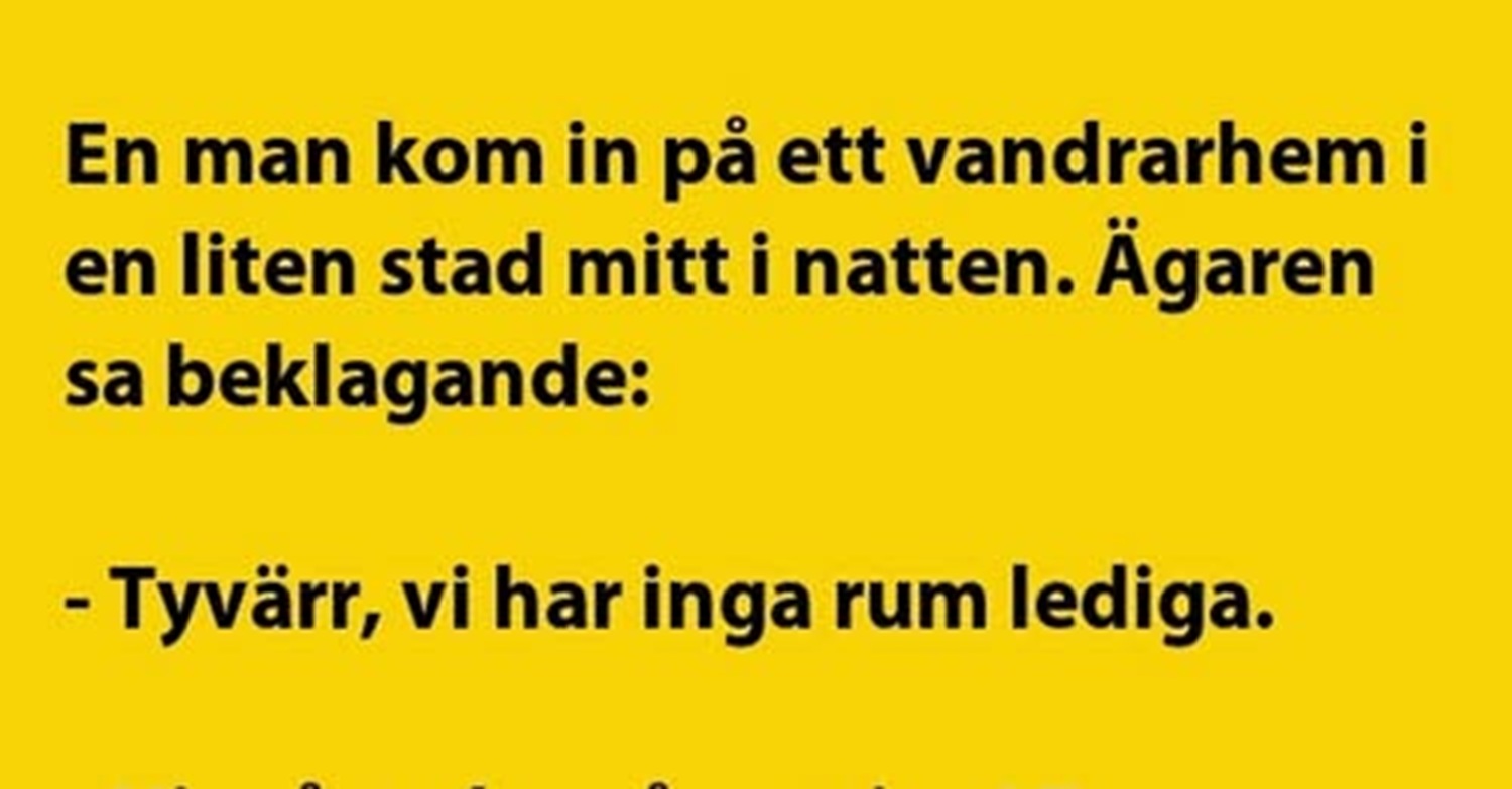 En man kom in på ett...